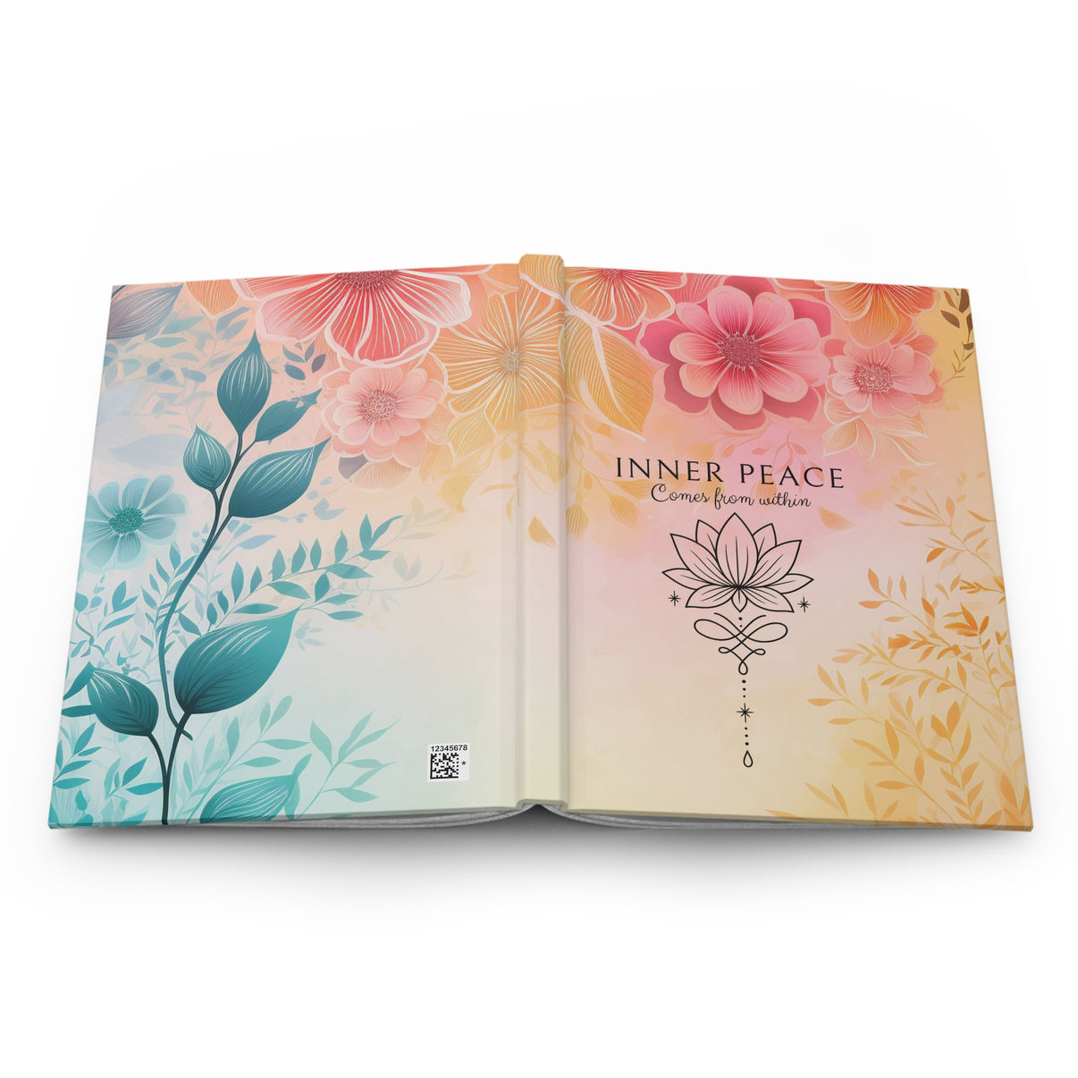 Inner Peace Hardcover Journal, Meditation Notebook, Mindful Gift